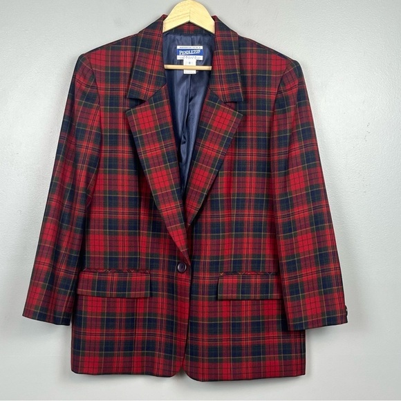 Pendleton | Jackets & Coats | Pendleton Red Plaid 0 New Virgin Wool ...